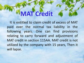 Minimum Alternate Tax | PPTX