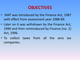 Minimum Alternate Tax | PPTX