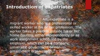 ISSUES IN STAFF SELECTION OF EXPATRIATE | PPT