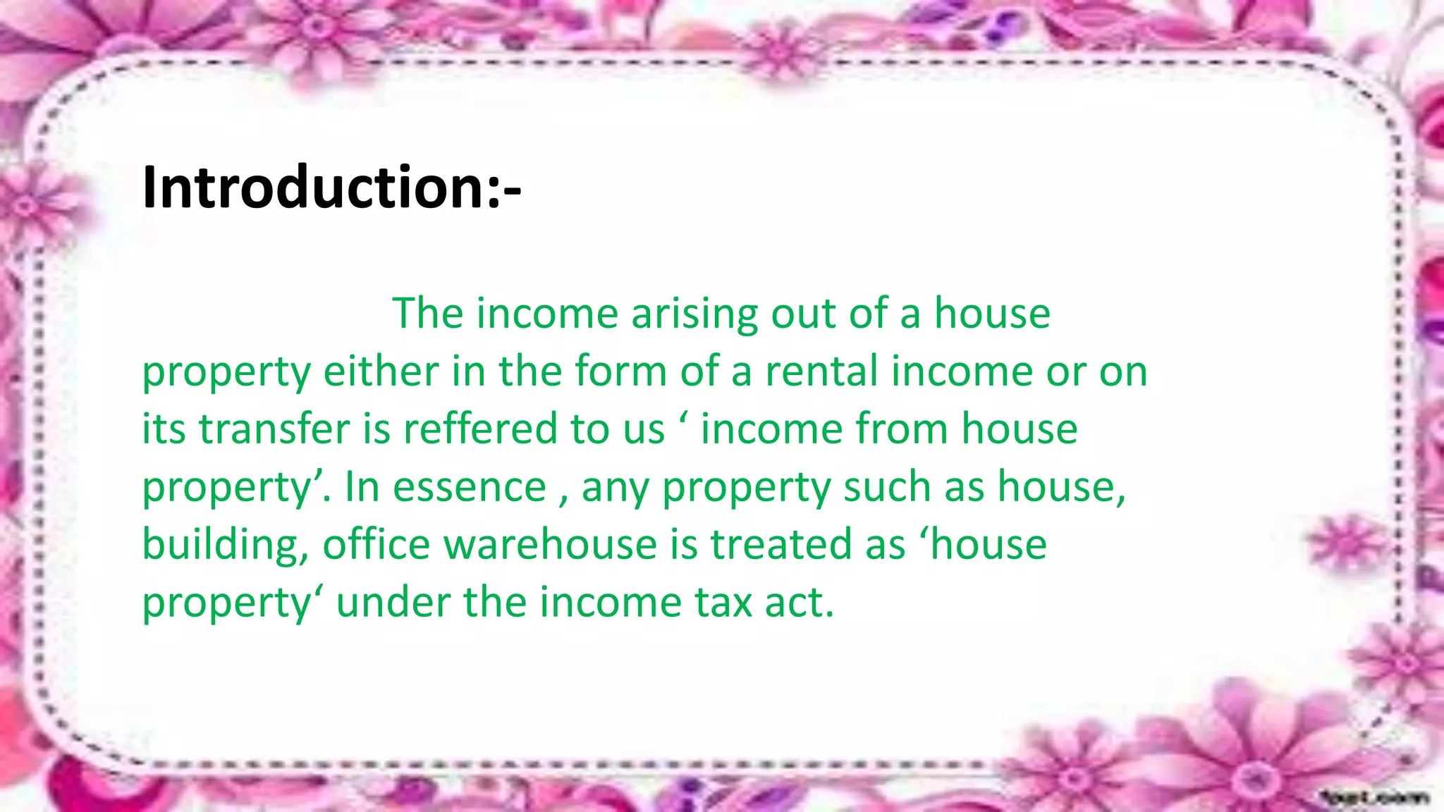 Method of Computation of Income from House Property | PPTX | Personal ...