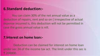 Method of Computation of Income from House Property | PPTX