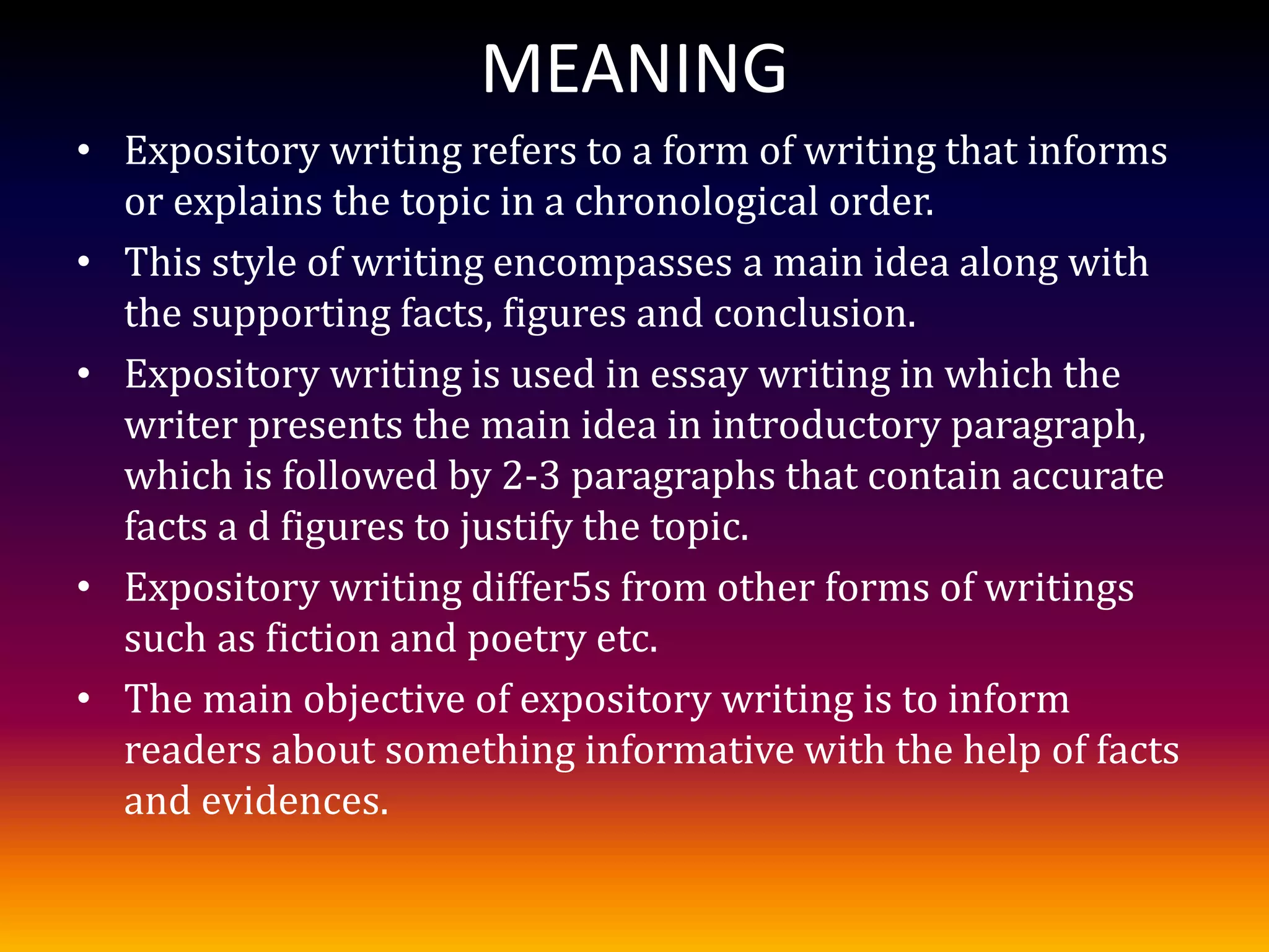 STEPS IN EXPOSITORY WRITING | PPT