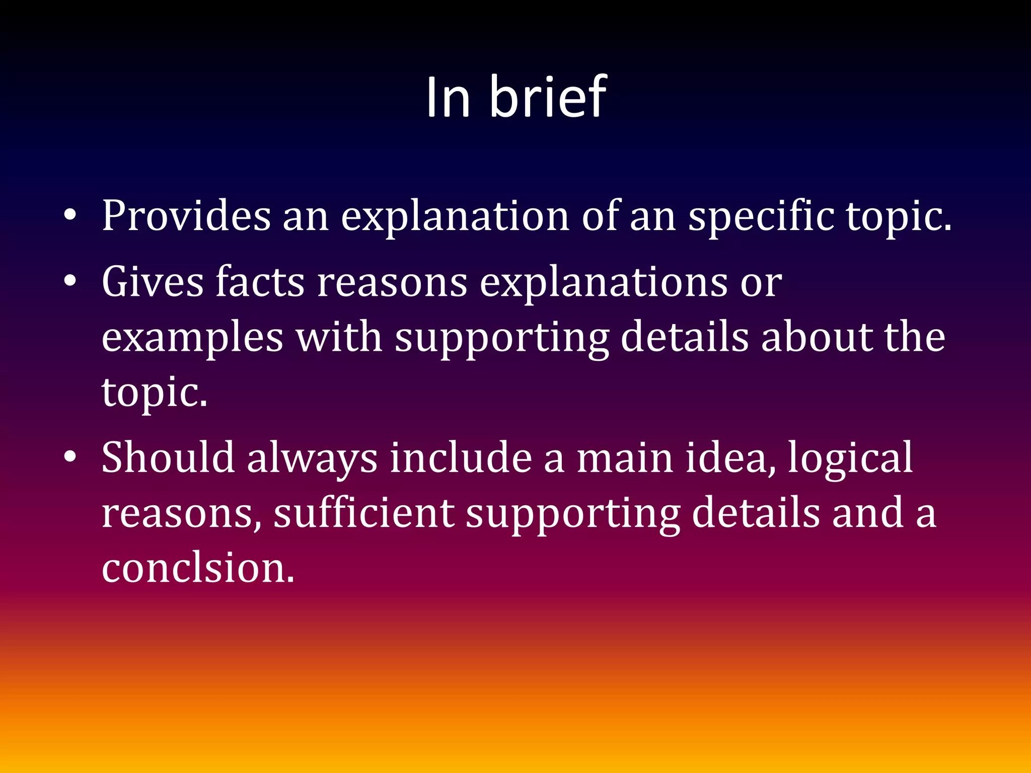 STEPS IN EXPOSITORY WRITING | PPTX