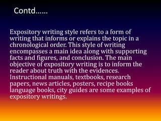 STEPS IN EXPOSITORY WRITING | PPT