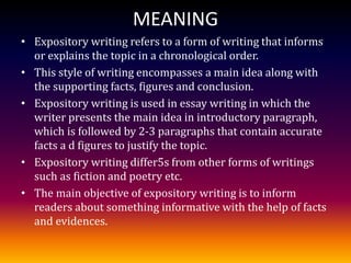 STEPS IN EXPOSITORY WRITING | PPT