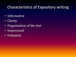 STEPS IN EXPOSITORY WRITING | PPT