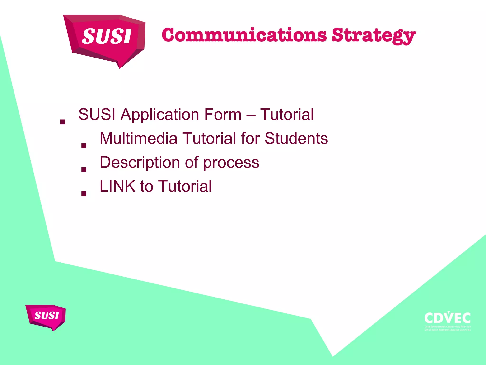 Susi training communications presentation | PPT
