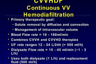 Continuous Renal Replacement Therapy | PPT