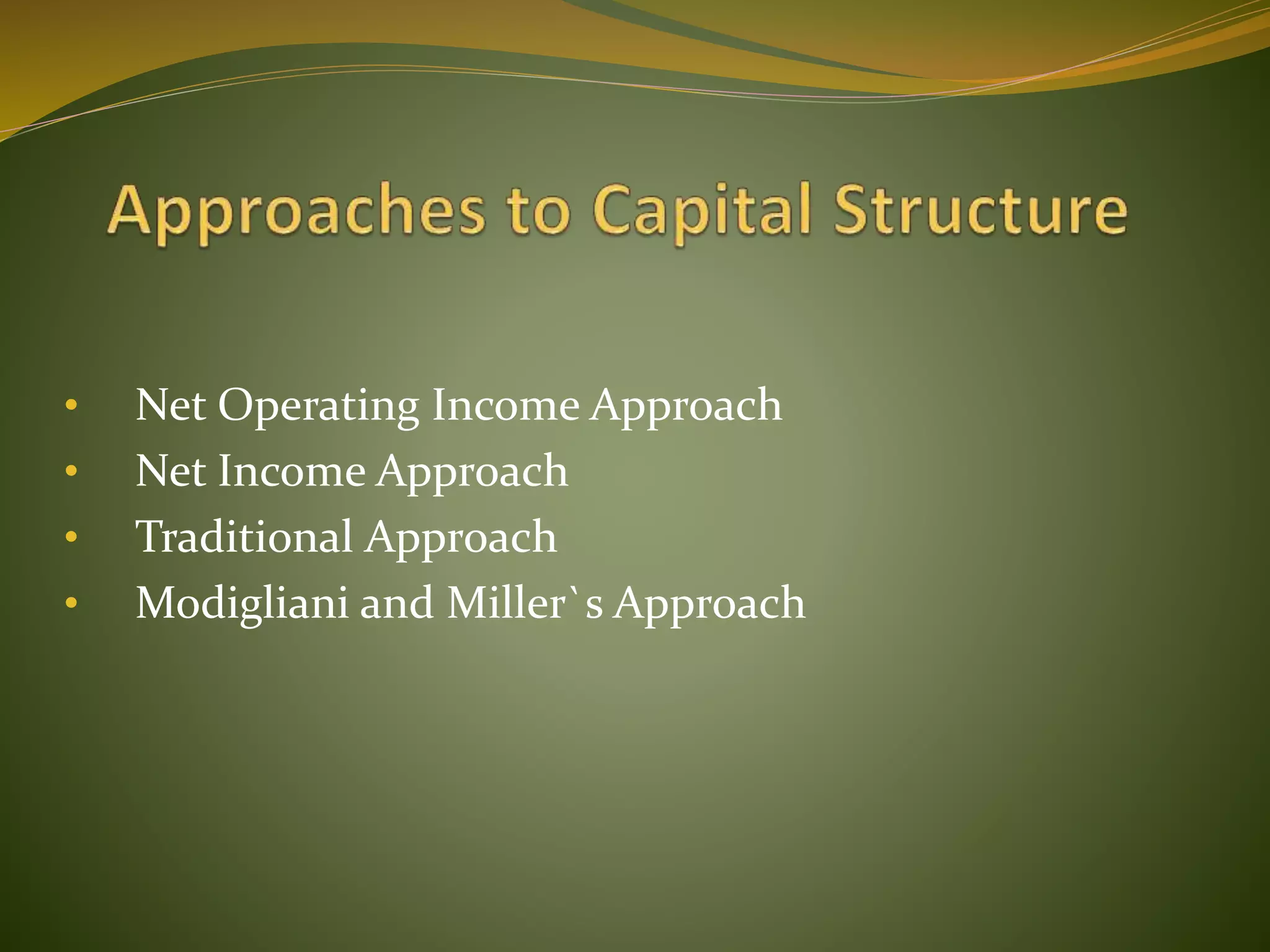 Theories of capital structure | PPT