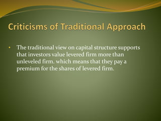Theories of capital structure | PPTX