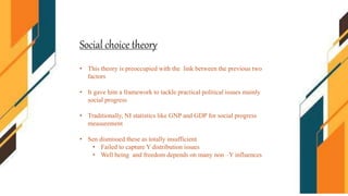 AMARTYA SEN'S WELFARE VIEWS - welfare economics | PPTX