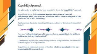 AMARTYA SEN'S WELFARE VIEWS - welfare economics | PPTX