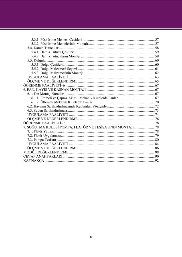 Su soğutma kulesi̇ montaji | PDF