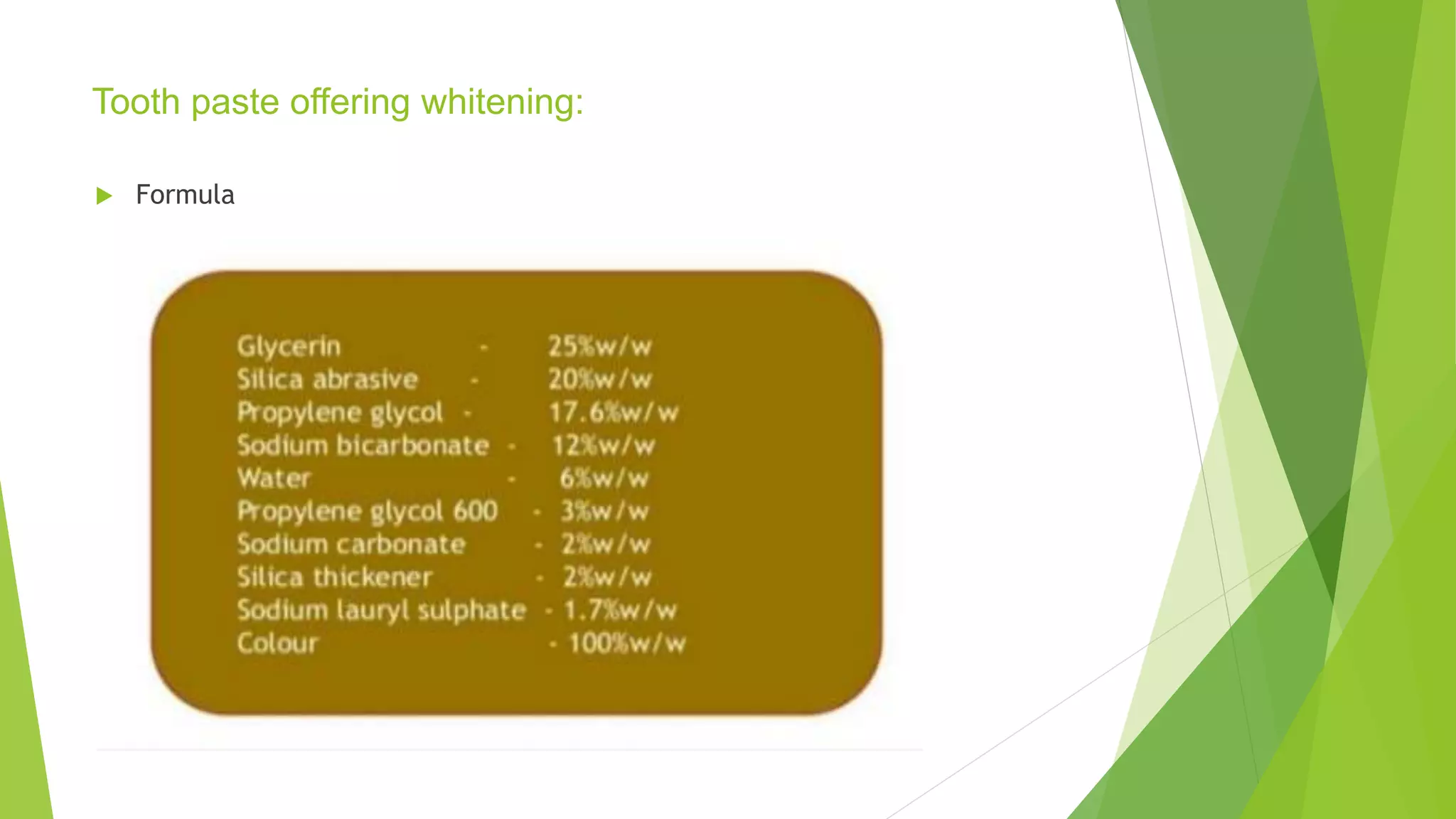 Tooth paste formulation | PPTX