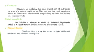 Tooth paste formulation | PPTX