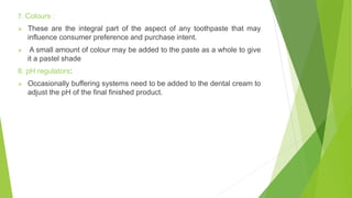 Tooth paste formulation | PPTX