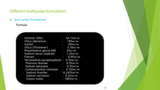 Tooth paste formulation | PPTX