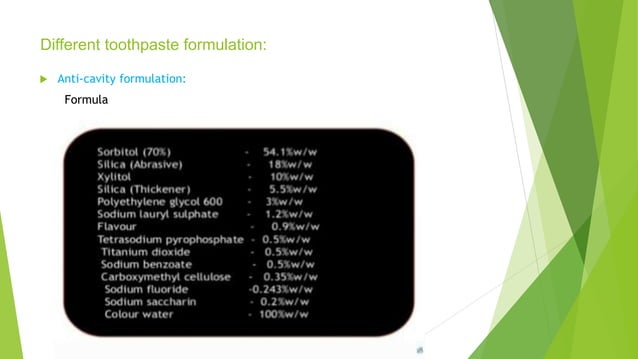 Tooth paste formulation | PPTX