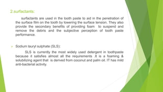 Tooth paste formulation | PPTX