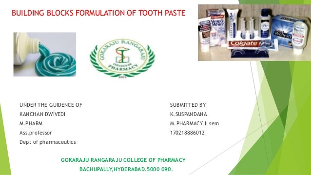 Tooth paste formulation