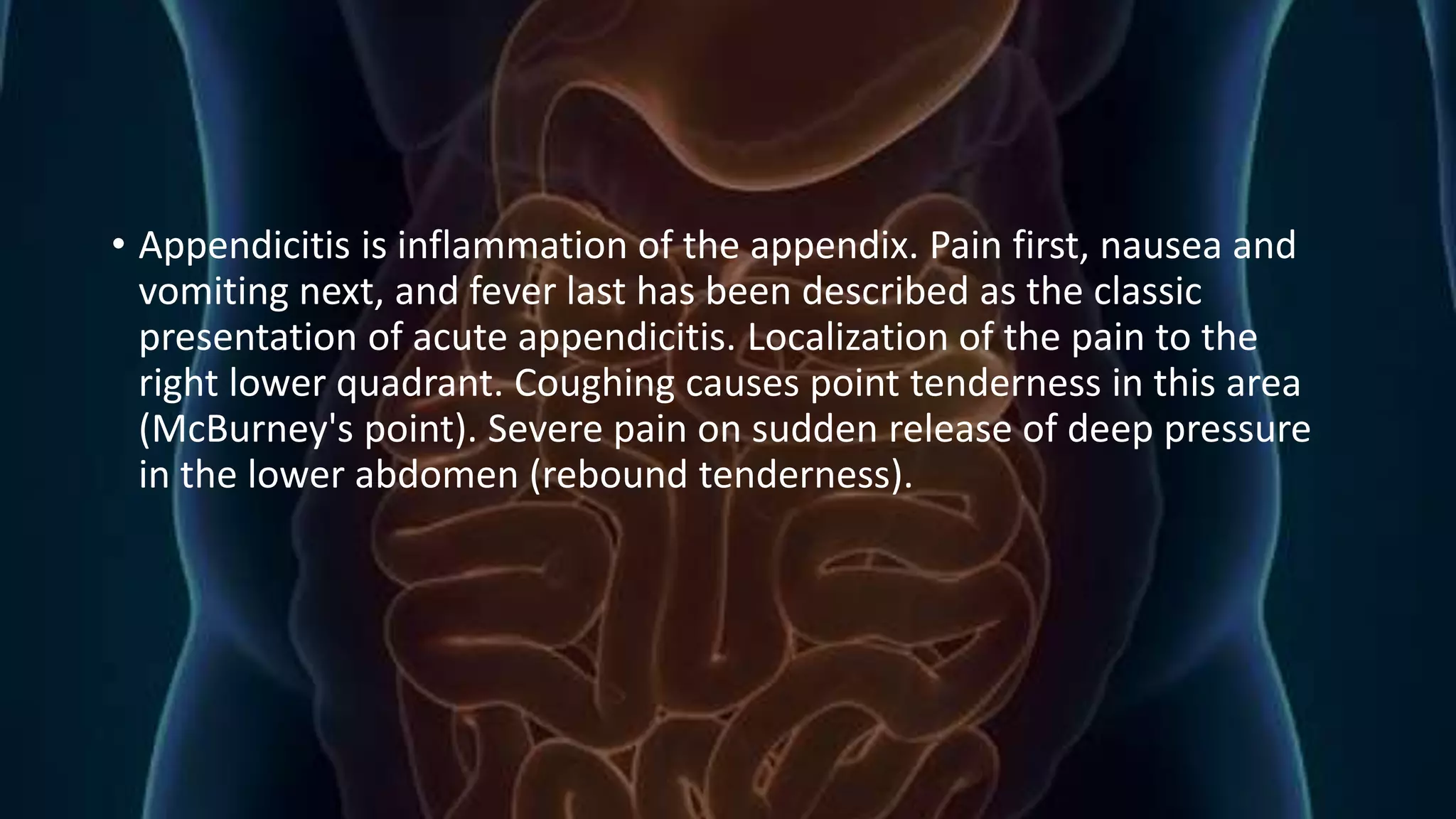 Suspected appendicitis | PPTX