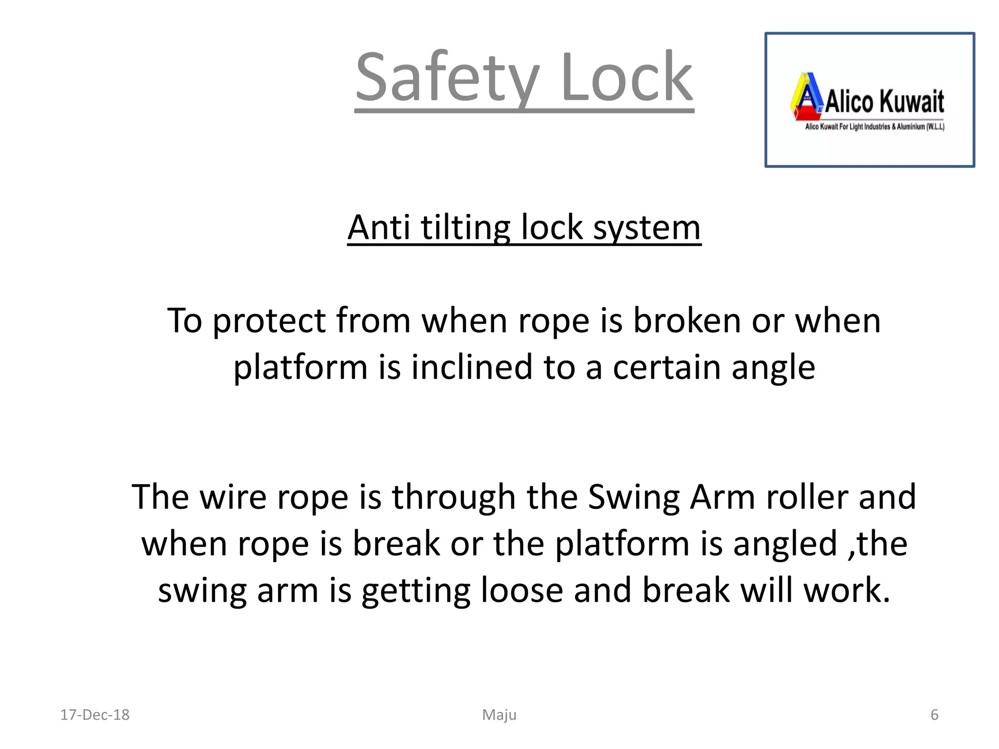 Suspended cradle presentation | PDF
