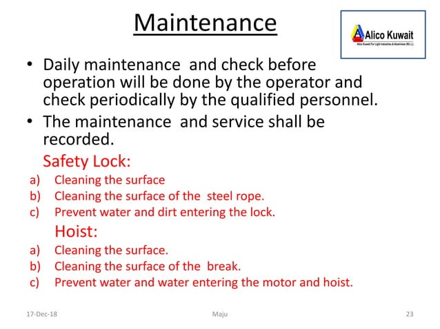 Suspended cradle presentation | PDF