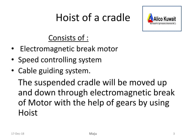 Suspended cradle presentation | PDF