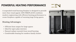 Suspended Wood Burning Fireplace | ZenFireplace | PDF