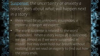 Suspense presentation for the genre of suspense | PPTX