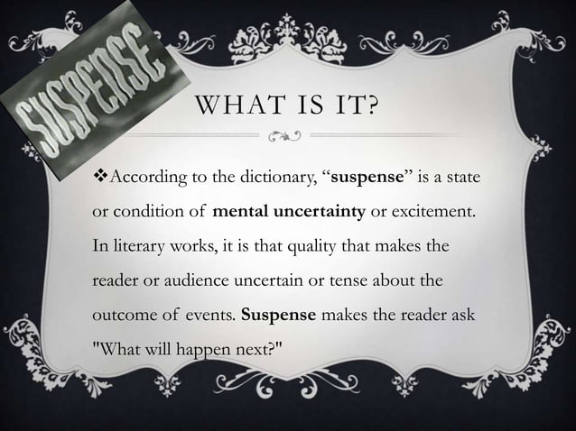Suspense, thriller, and horror | PPTX | Horror | Genres