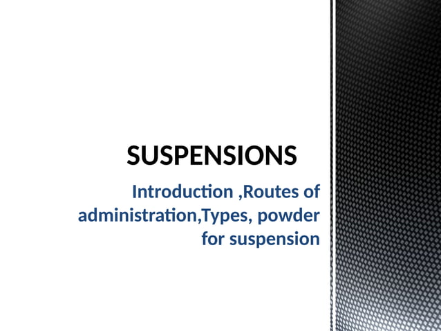 Suspension overview, easy understanding, basic concepts | PPTX