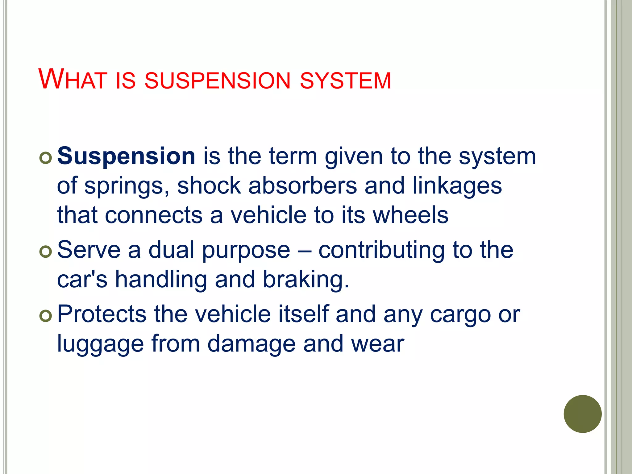 Suspension system-in-automobiles | PPT