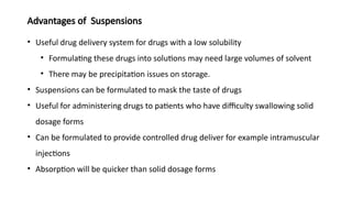 Liquid dosage forms Suspension, pharmacy | PPTX