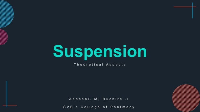 Pharmaceutical Suspension - DLVO; Schulze Hardy Rule | PPTX | Chemistry ...
