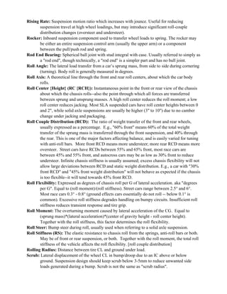Suspension and Chassis_Glossary | PDF