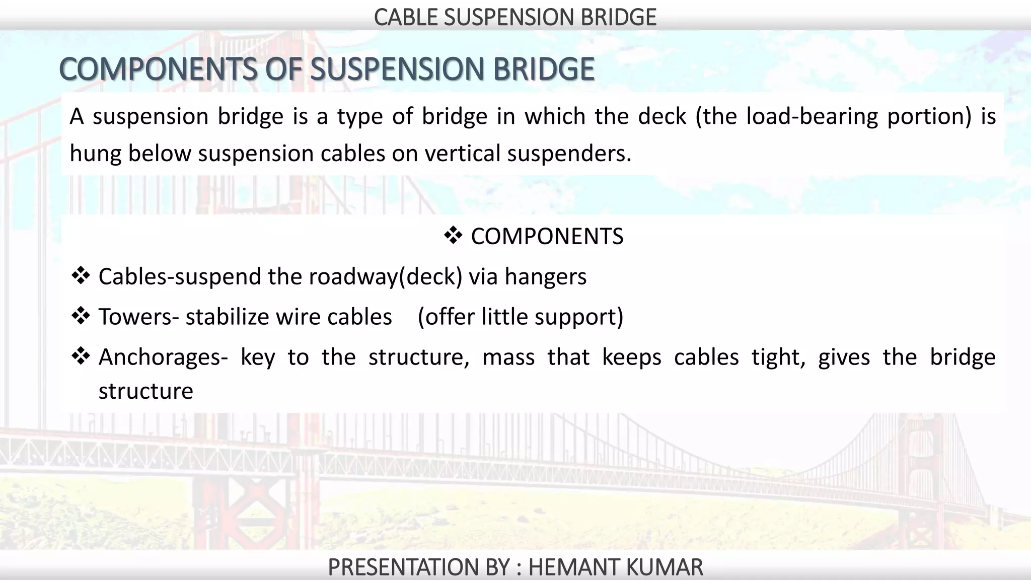 Suspension bridge | PPTX