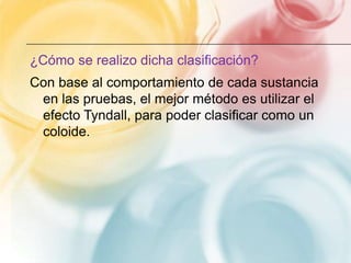 Suspensiones, coloides y disoluciones | PPSX
