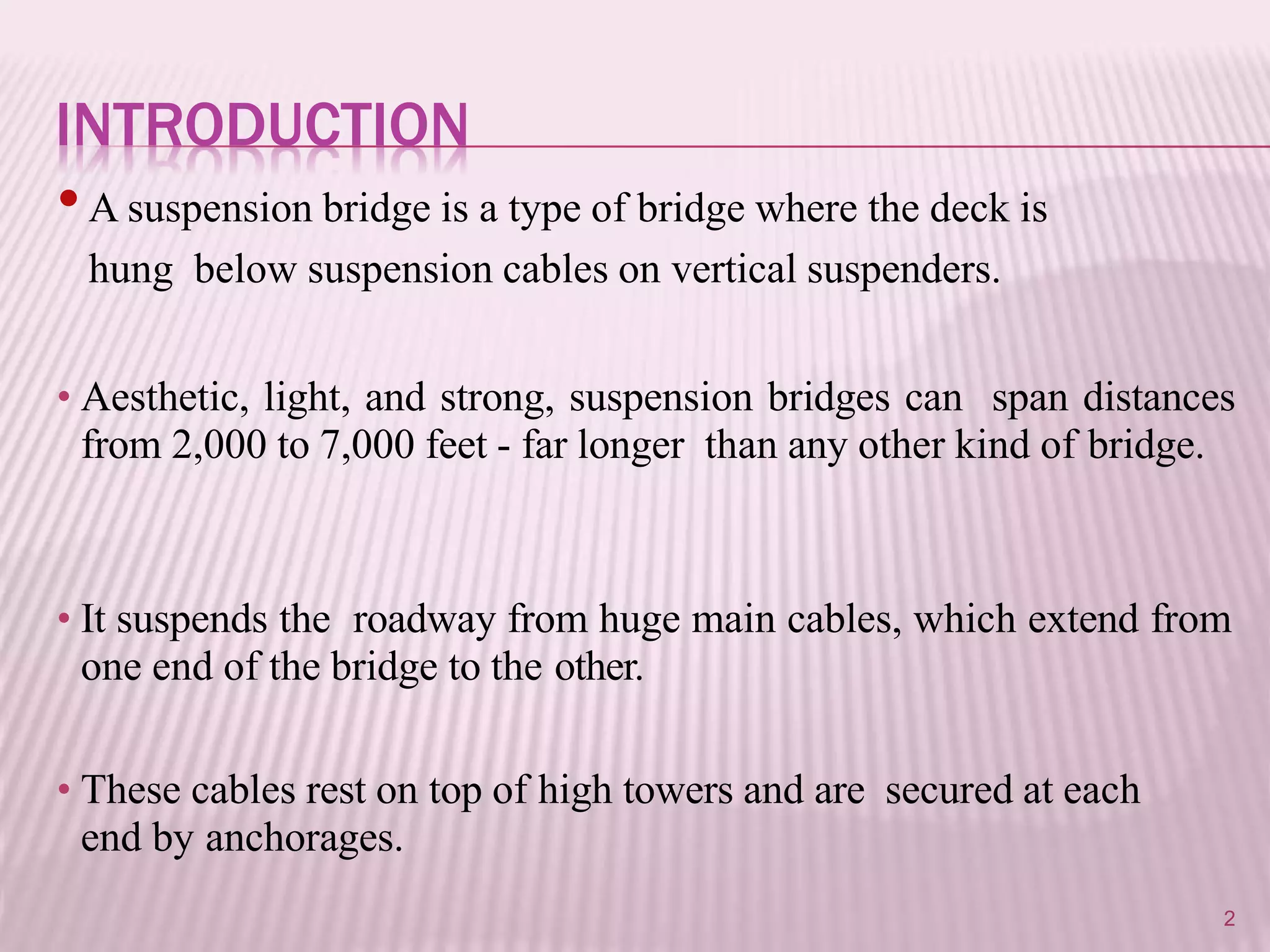 Suspension Bridges | PPTX