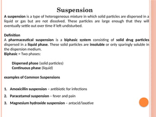 Pharmaceutical Suspension Power point presentation | PPTX