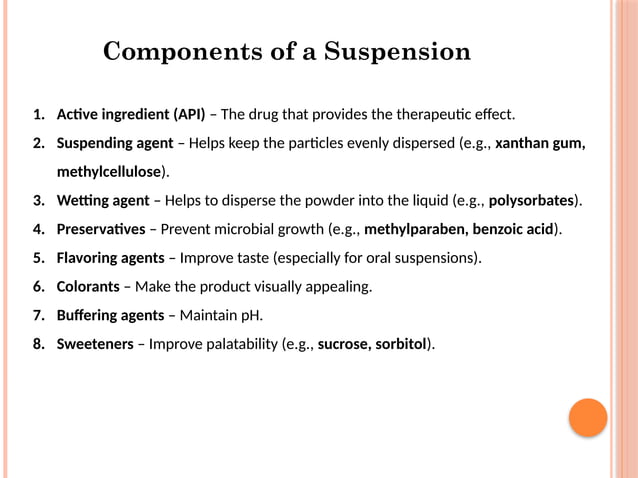Pharmaceutical Suspension Power point presentation | PPTX