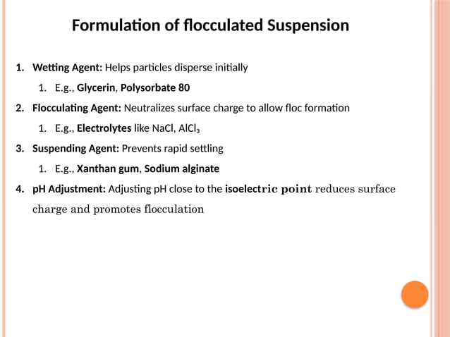 Pharmaceutical Suspension Power point presentation | PPTX