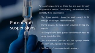 SUSPENSIONS classification of Suspension | PPT