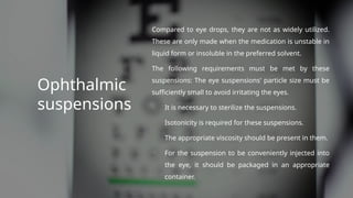 SUSPENSIONS classification of Suspension | PPTX