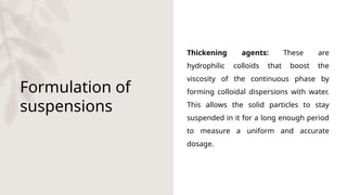 SUSPENSIONS classification of Suspension | PPT