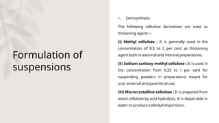 SUSPENSIONS classification of Suspension | PPTX