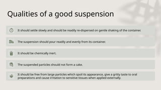SUSPENSIONS classification of Suspension | PPTX