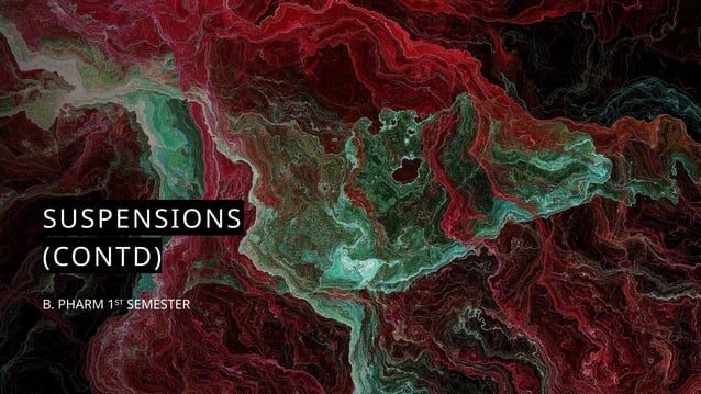 SUSPENSIONS and types of suspension explained | PPTX