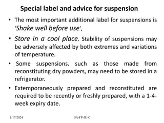 Suspensions PowerPoint presentation pptx | PPT