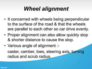 Suspension, steering & braking system | PDF